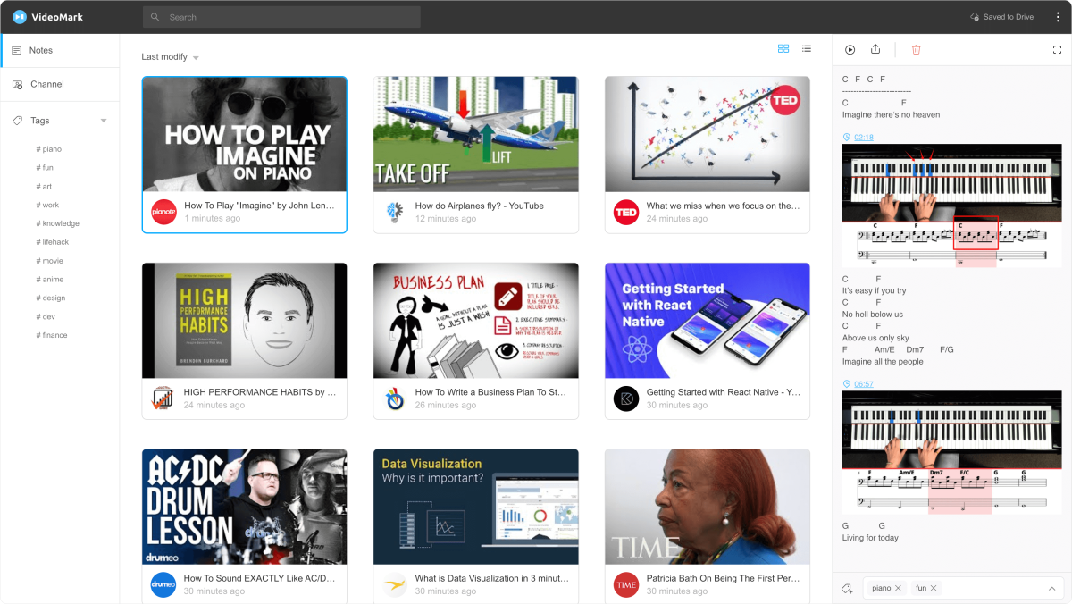 VideoMark | Take awesome notes on Videos - VideoMark